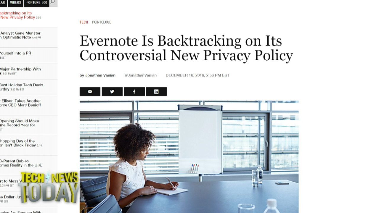 Tech Break: Evernote Privacy Fiasco