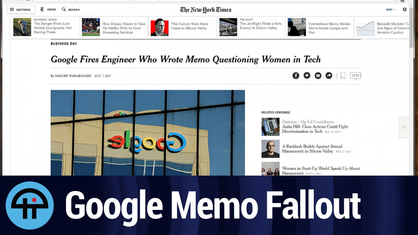 Tech Break: Debate Over the "Google Memo"