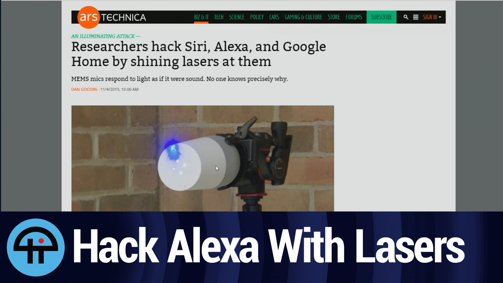Hacking Alexa With Lasers